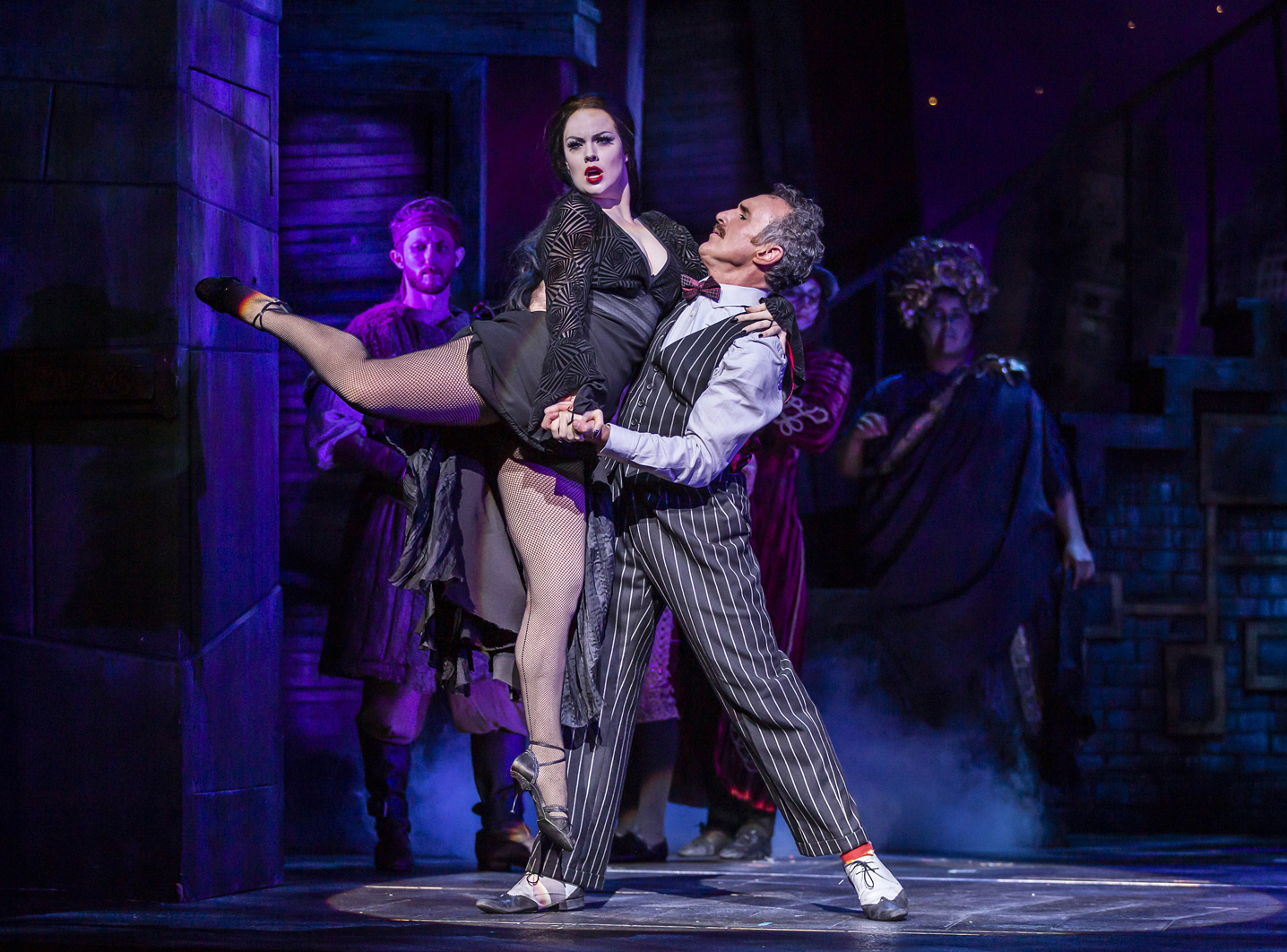 Joanne Clifton as Morticia Addams & Cameron Blakely as Gomez Addams in ...